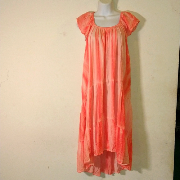 Raviya | Dresses | Nwt Boho Raviya Tiedye Hi Lo Dress Large Pinkwhite ...